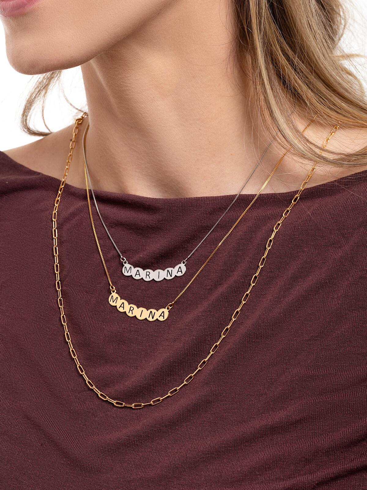 Comprar COLAR BOLINHAS COM NOME - R$159,00