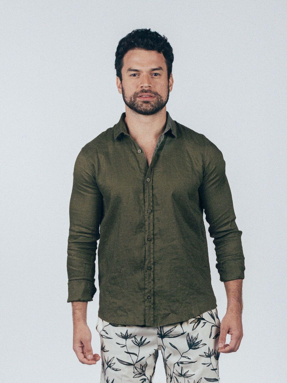 Comprar Camisa Manga Longa Puro Linho Pine - Fella Clothing