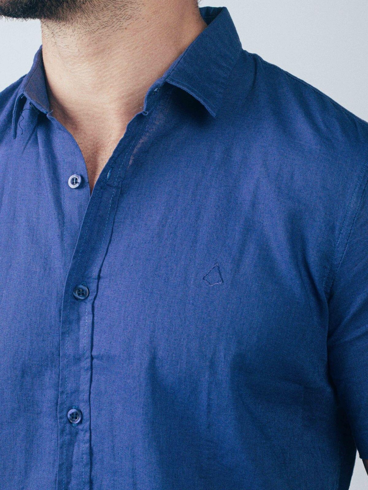 Comprar Camisa Manga Curta Linho Cambraia Indy Blue - Fella Clothing