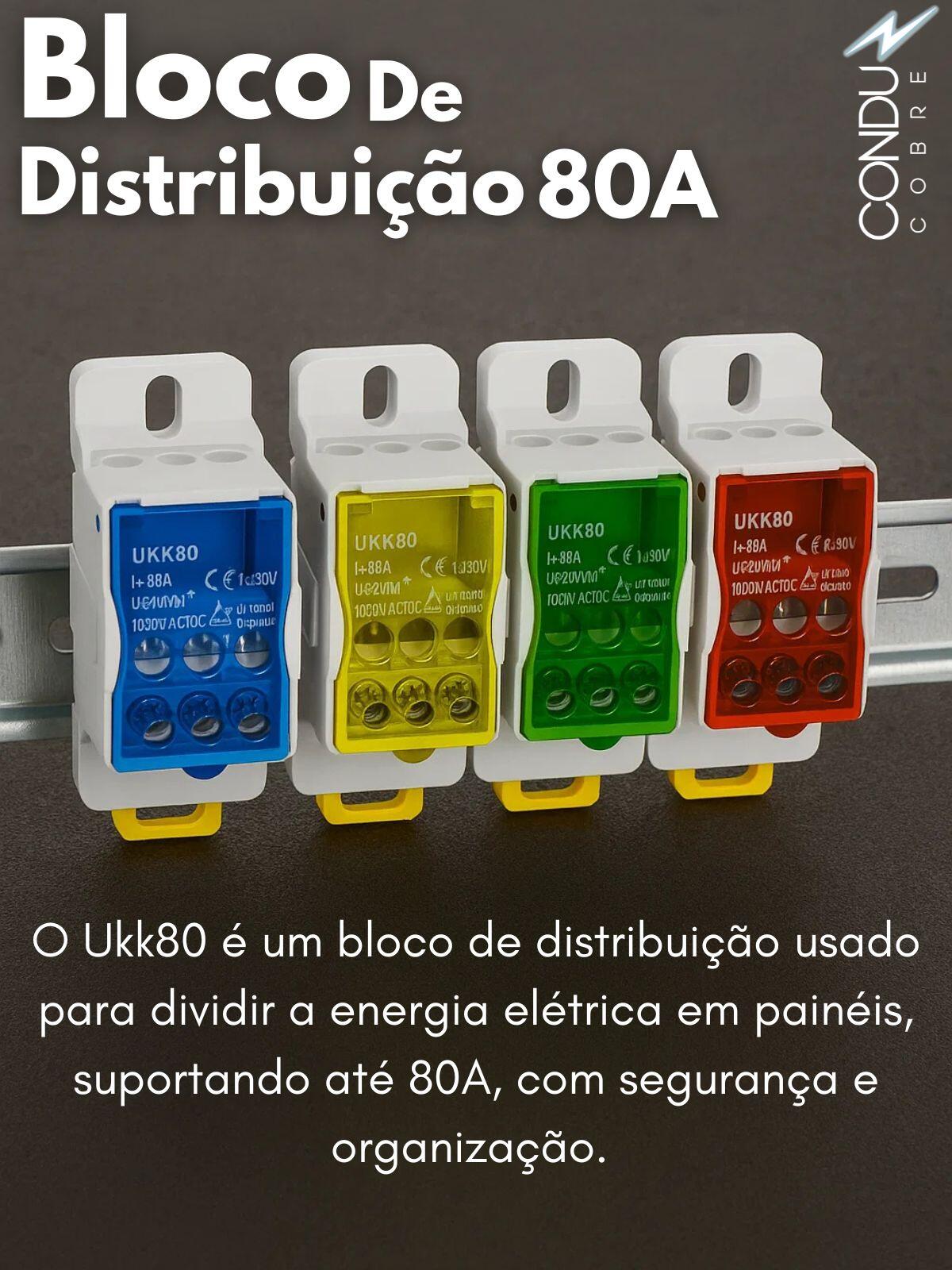 Comprar Bloco Distribuição 80A UKK80A - a partir de R$44,99