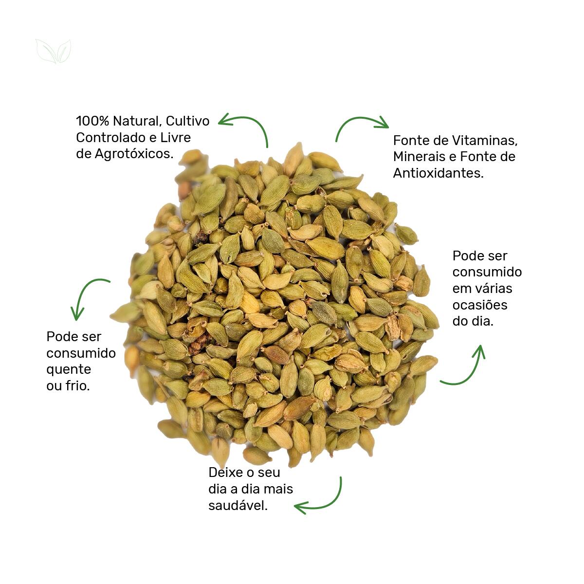 Chá De Cardamomo Sementes Elettaria Cardamomum A Granel - de R$18,04 a ...