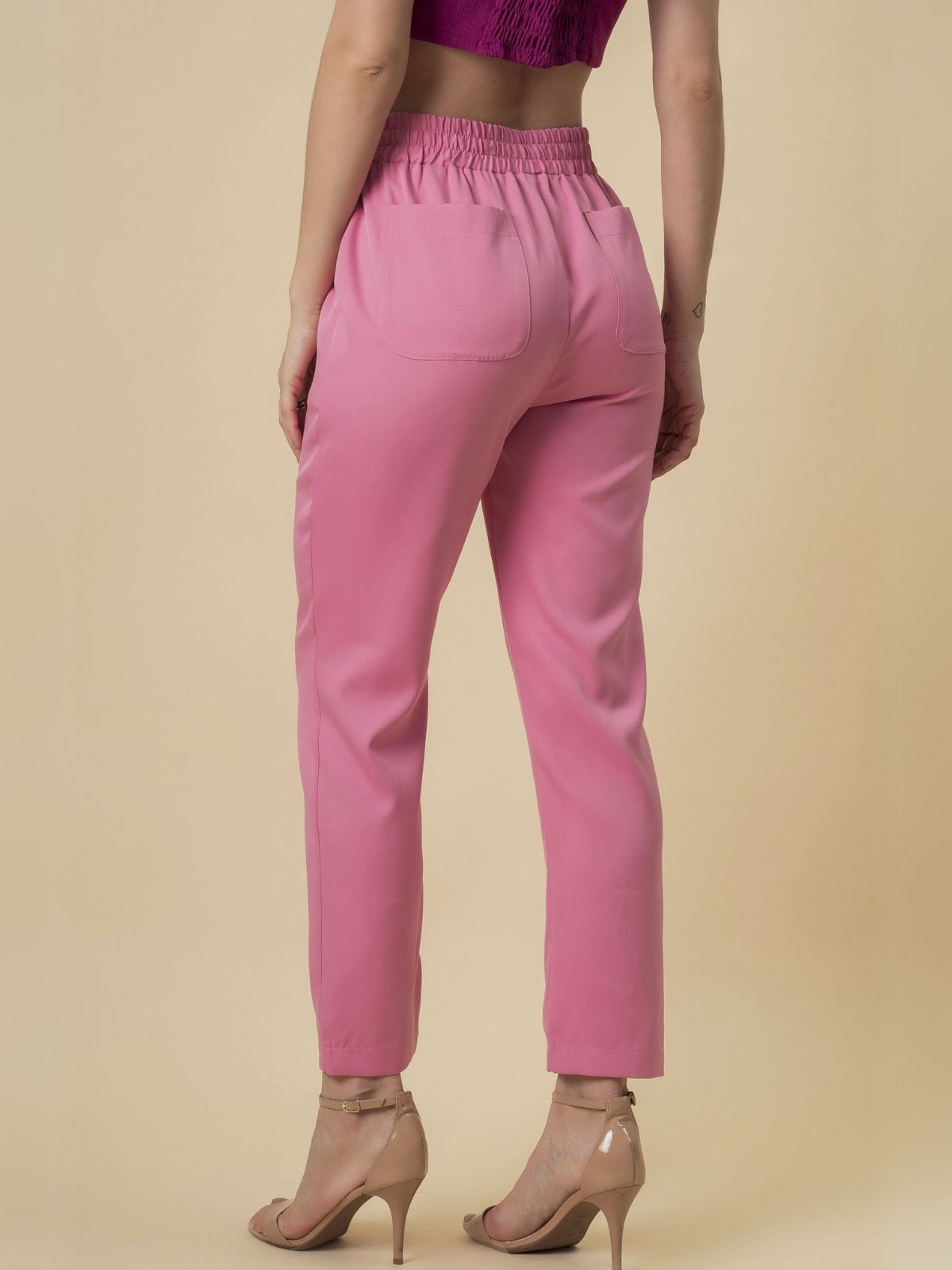 Comprar Calça Alfaiataria Feminina Maite Rosa Princess - Be Uniq ...