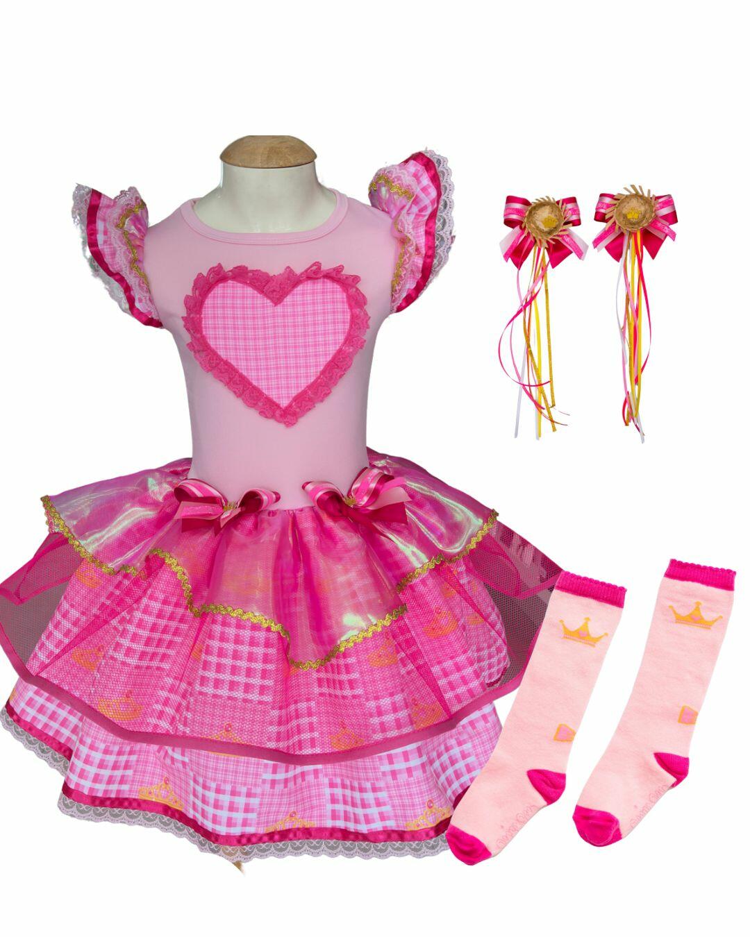 Kit Junino Princesa Pink - bobdi boo