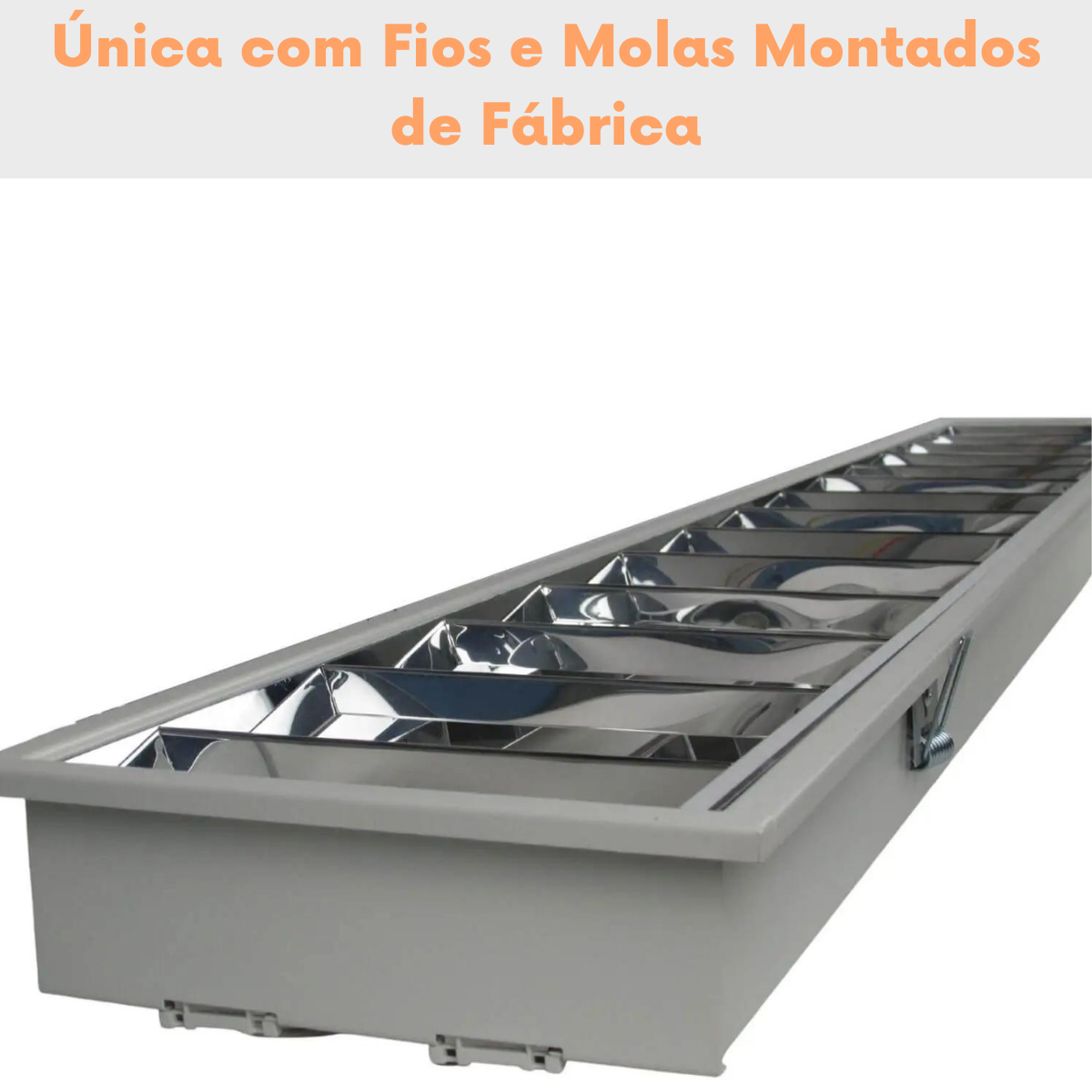 Comprar Kit 4 Luminária Calha Embutir P/2 Lâmpada Led 18w Aleta Teto ...