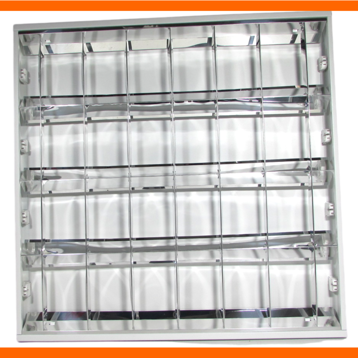 Luminaria de sobrepor quadrada 62 x 62cm aletas p/4 lâmpadas - a partir ...