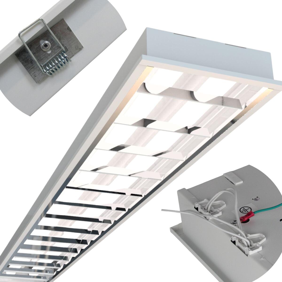 Comprar Kit 5 Luminária Lâmpada T8 Comercial Calha Embutir Tubo Led - a ...