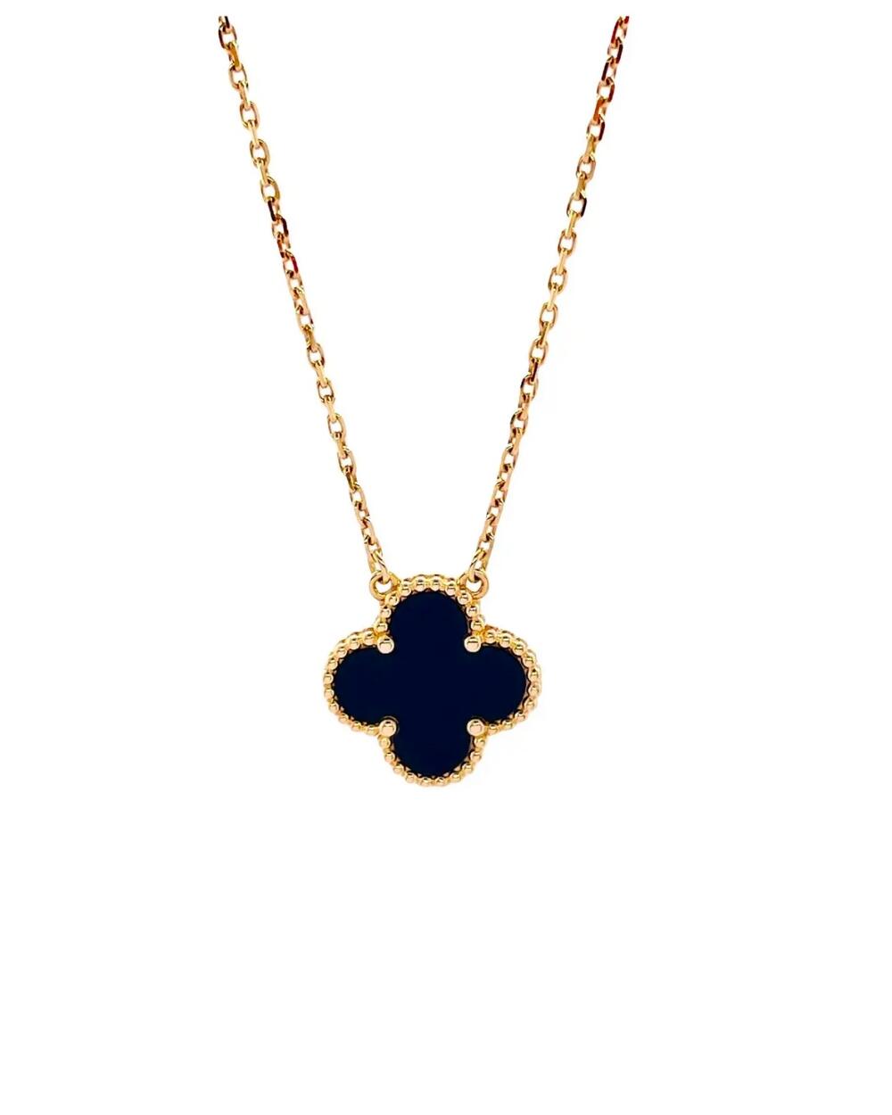 Comprar Colar Van Cleef 1 trevo Dourado e onix - a partir de R$306,90 ...