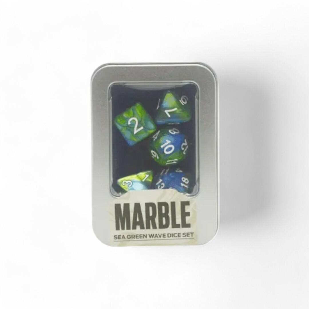 Comprar Kit de Dados: Marble - Sea Green Wave - Toca das Miniaturas