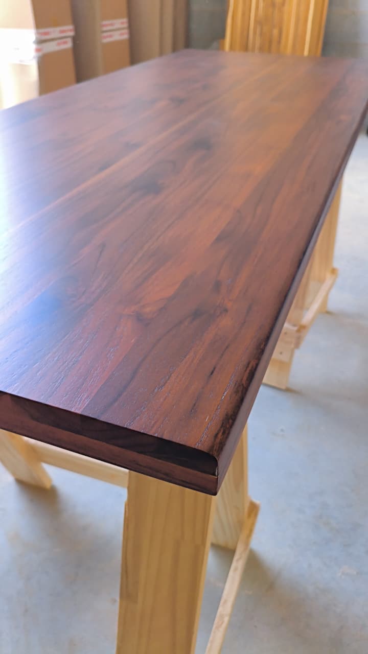 Comprar OUTLET- Tampo Teca Maciça 4cm 180x70cm - Verniz Mel - a partir ...
