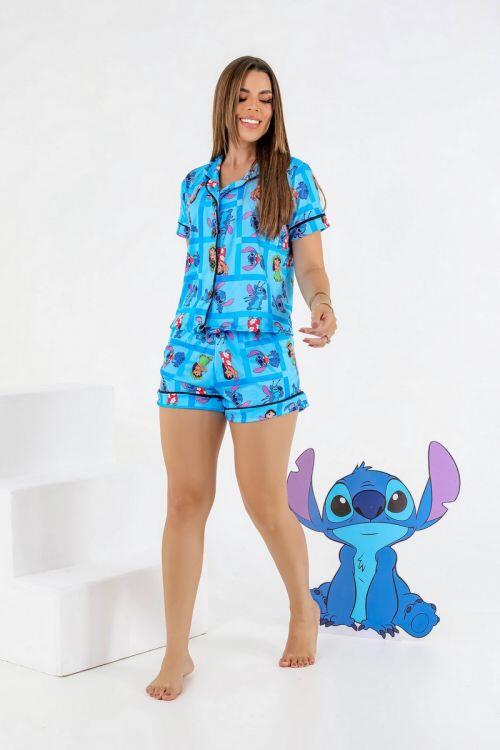 Comprar Pijama Americano Short Ref. PAS25 Stitch 2 - a partir de R$40,50