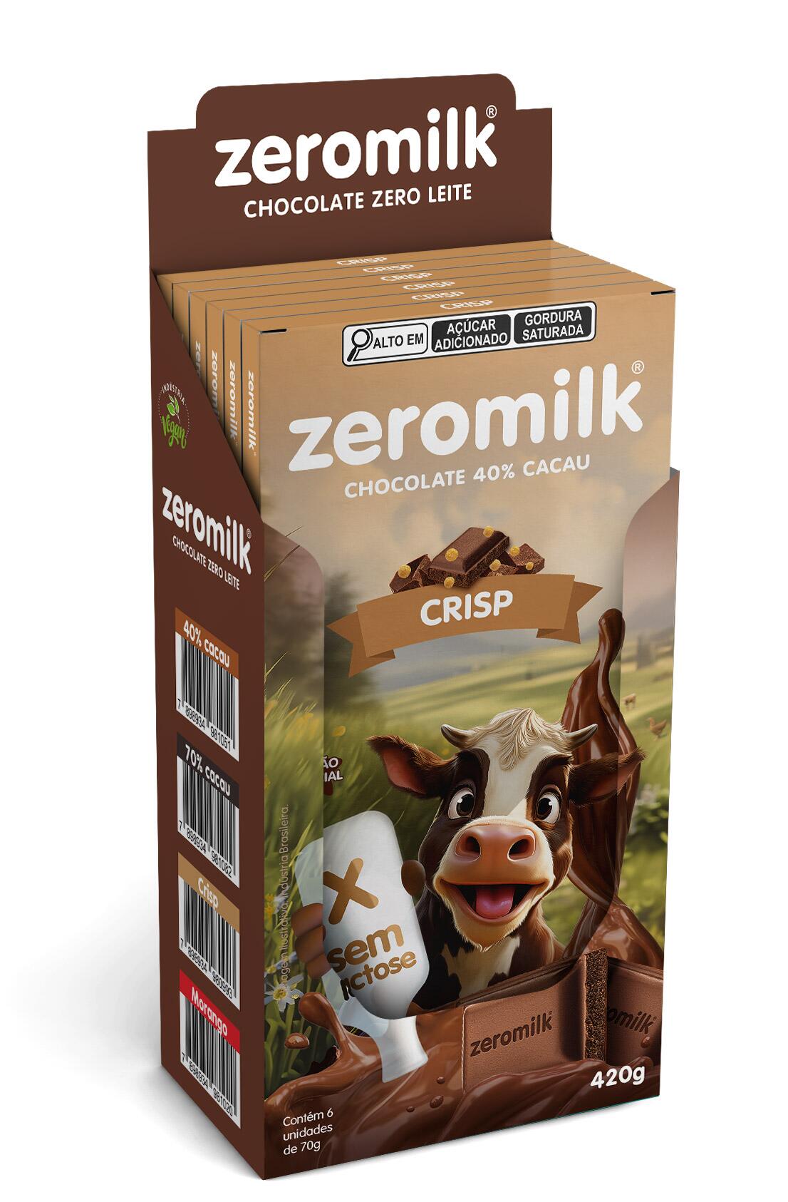 Comprar Zeromilk 40% cacau c/Crisp 70g - (Disp6/Cx6)