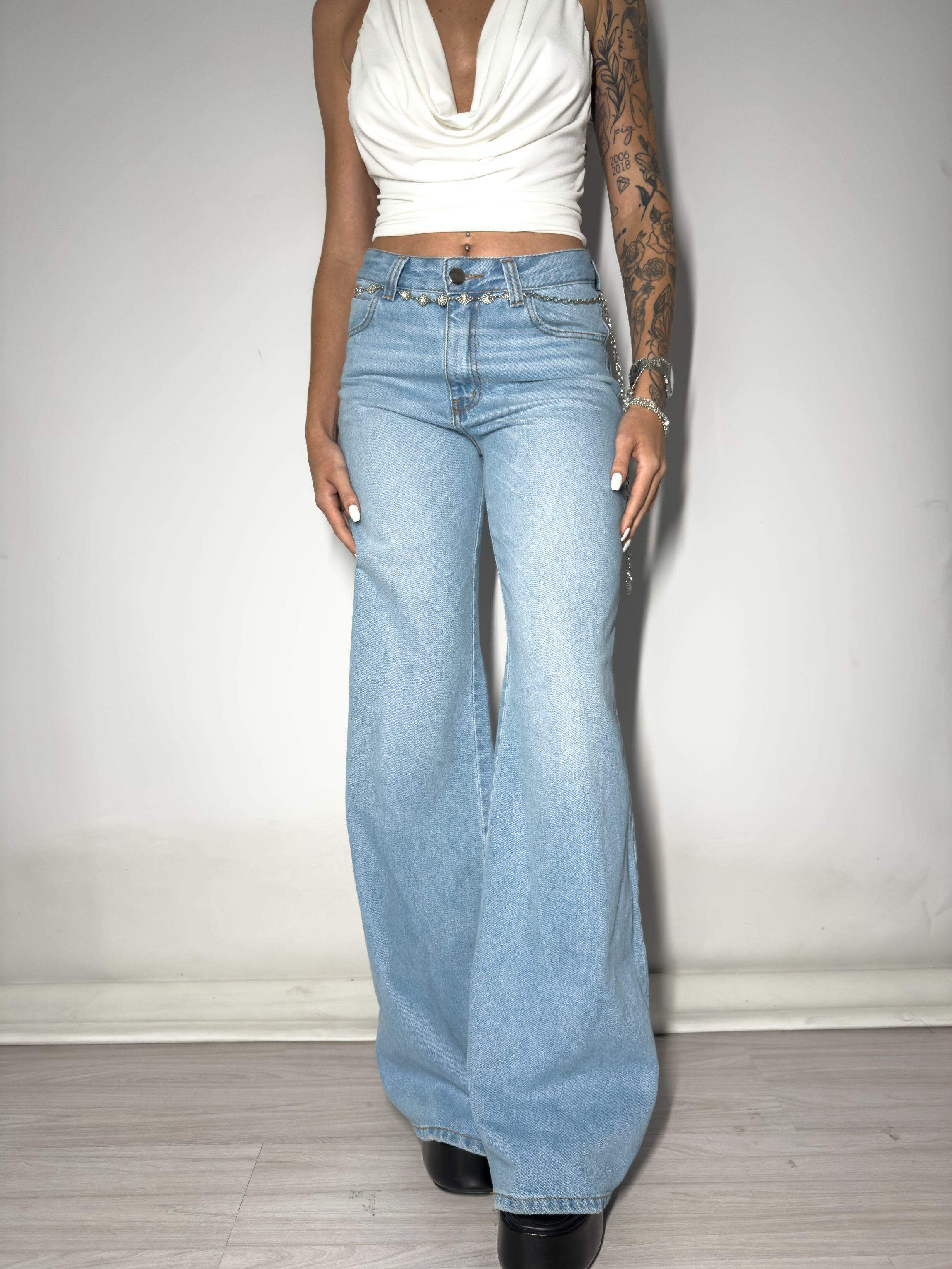 Comprar calça jeans wide leg cintura média