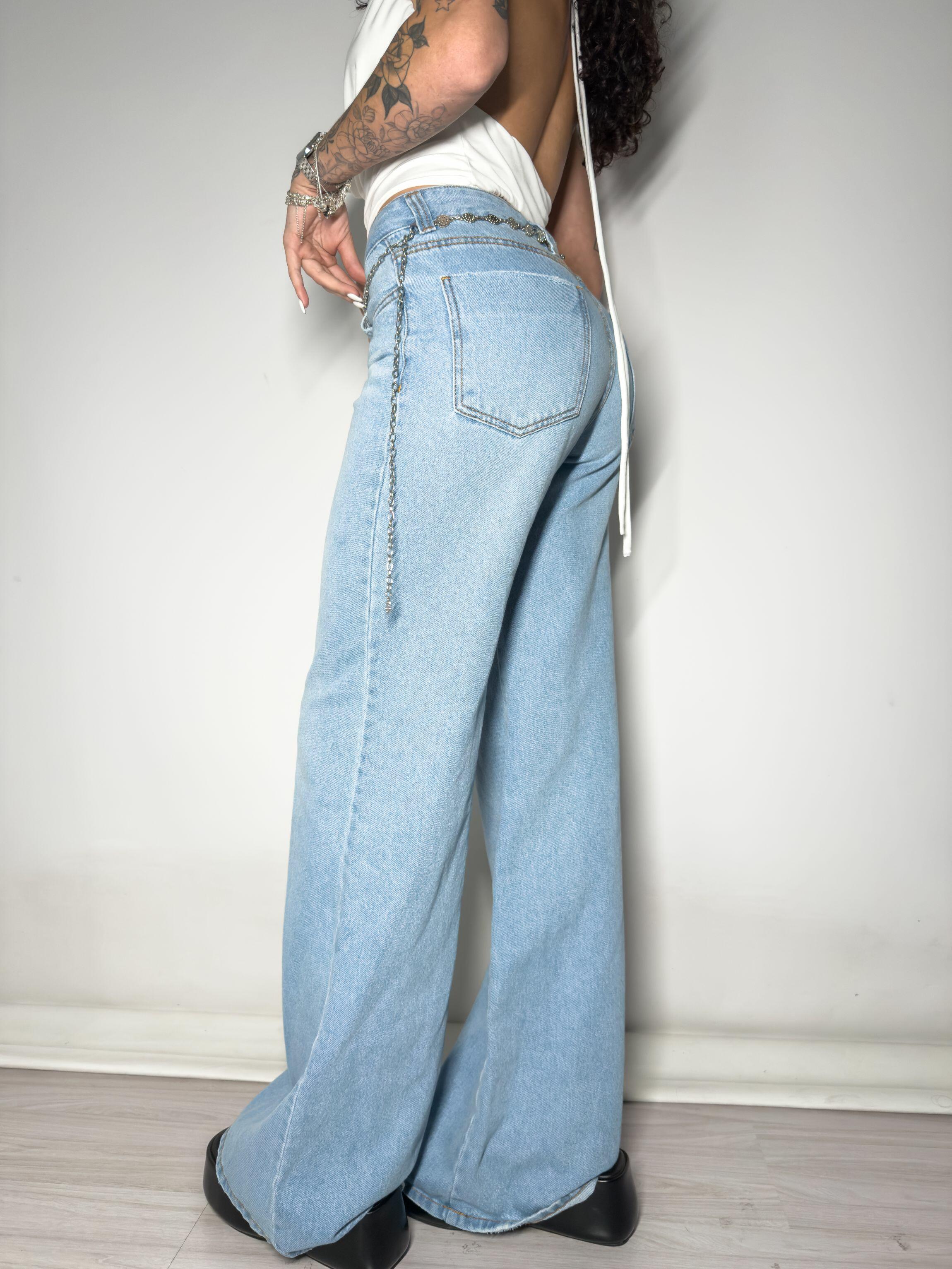 Comprar calça jeans wide leg cintura média