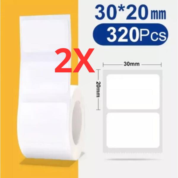 Comprar 2 Rolos Etiqueta Niimbot B1 / B21 / B3s / B203 30x20mm 320un - a partir de R$68,50 - XD ...