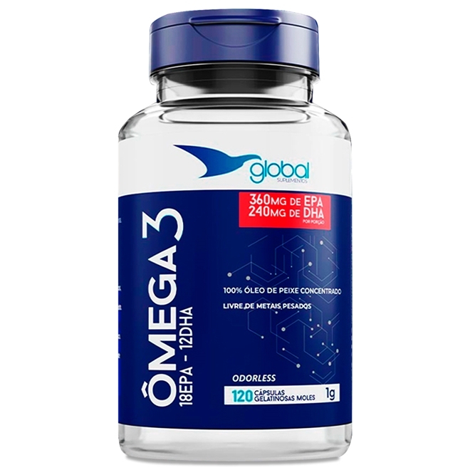 Comprar Ômega 3 1g 120 cáps. - Global - R$44,95 - Saara Produtos Naturais