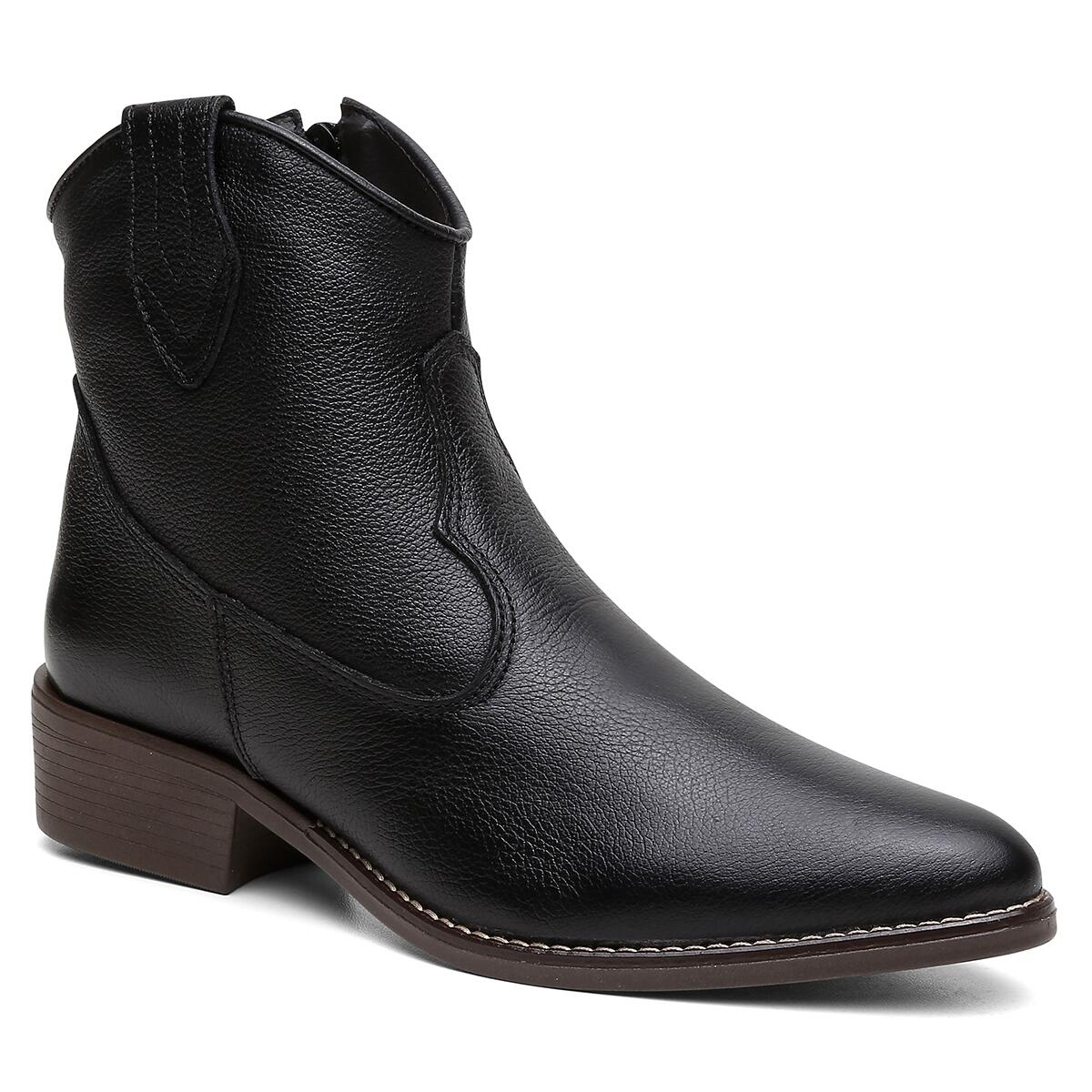 Comprar Bota Feminina 10046 Preta Couro Cano Médio - a partir de R$223,00 - Bootpillar Botas