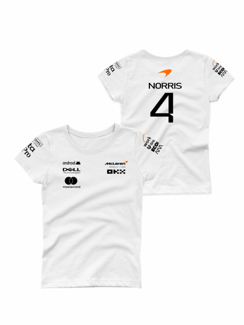 Comprar Camiseta Feminina Mclaren White - Lando Norris - R$109,90 ...