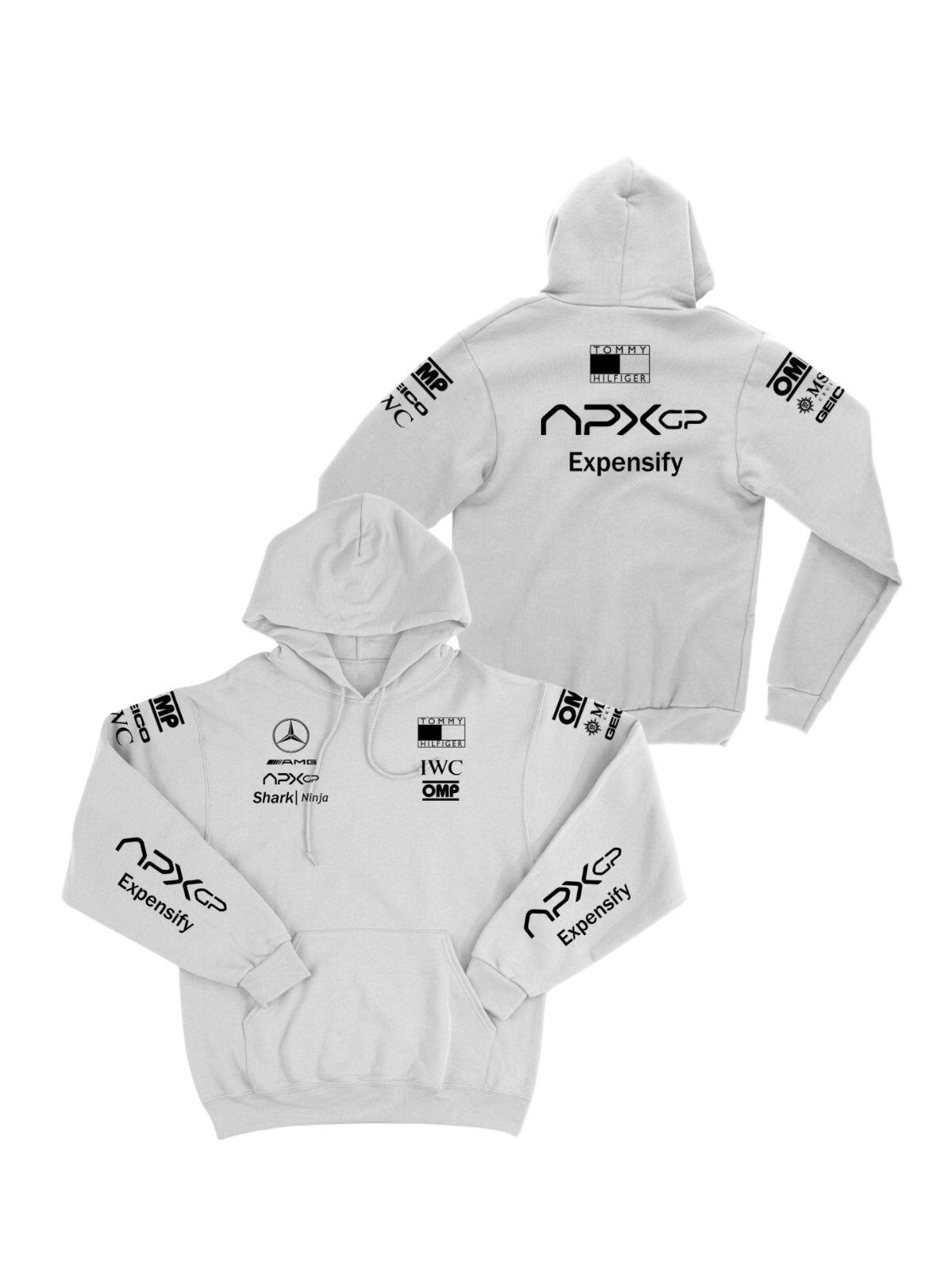Comprar Moleton Com Capuz White - APX GP Team - R$169,00 - OVERTAKE STORE