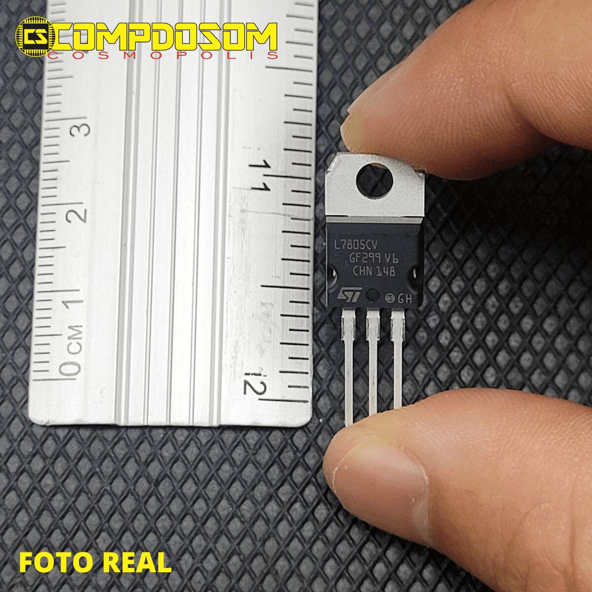 Comprar REGULADOR LM7805 L7805CV L7805 7805 PTH ORIGINAL - a partir de R$2,79 - COMPDOSOM