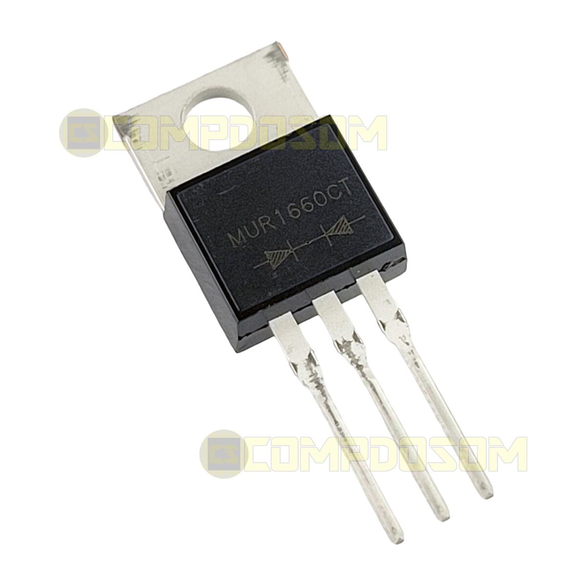 Comprar DIODO MUR1660CT MUR1660 1660 POSITIVO 16A 600V ORIGINAL - a ...