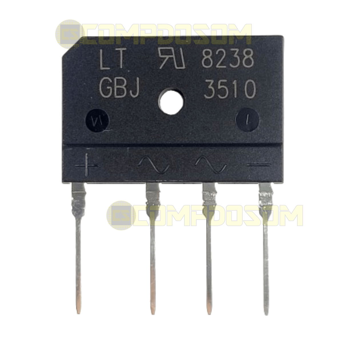 Comprar PONTE RETIFICADORA GBJ3510 GBJ 3510 35A 1000V ORIGINAL - a ...