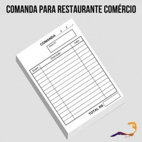 Comprar 40 Blocos de Comanda para Comércio, Restaurante, Lanchonete - a ...