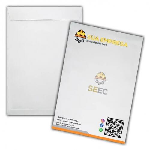 500 Envelopes A4 C4 Branco ou Ouro PERSONALIZADO - R$902,63