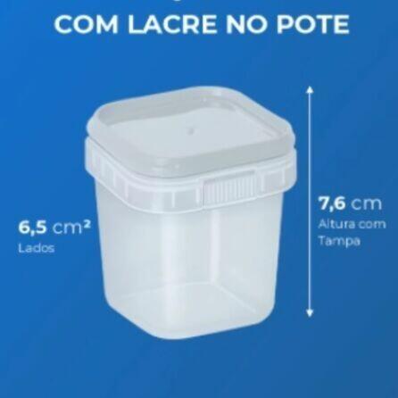 Comprar Pote Quadrado com Lacre 220 ml - 200 Peças - R$192,00