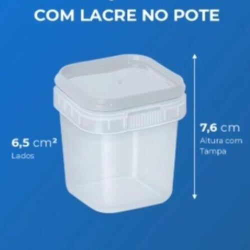 Comprar Pote Quadrado com Lacre 220 ml - 400 Peças - R$380,00 - AMO-POTES