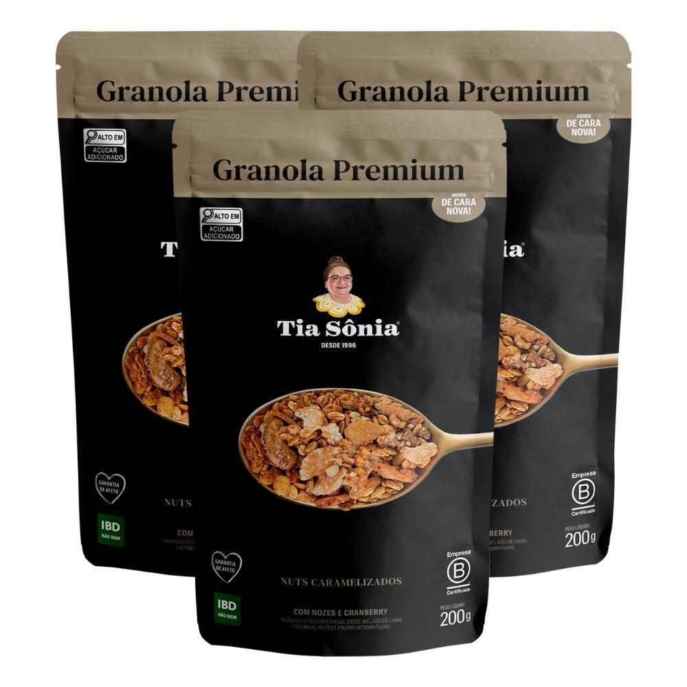 Comprar Kit 3 Granola Premium Vegana Castanhas Frutas 200g cada Tia ...