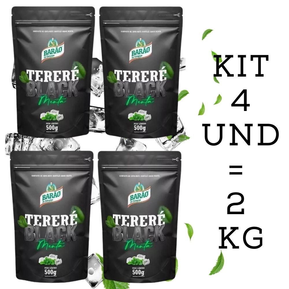 Comprar Kit 4 Erva Mate Terere Black Menta Premium Sem açúcar 2 kg - A ...