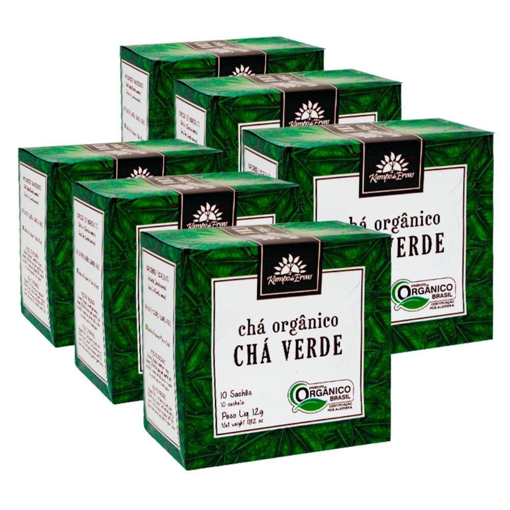 Comprar Kit 6 Chá Verde Orgânico Certificado 10 sachês por cx Kampo de ...