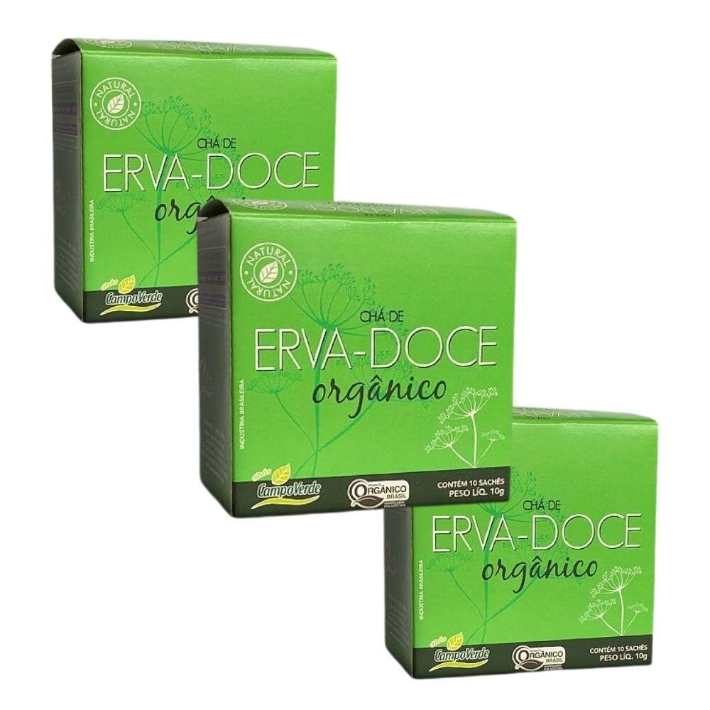 Comprar Kit Erva Doce Funcho Chá Orgânico Campo Verde 30 sachês