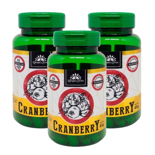Comprar Kit 3 Cranberry desidratada 600 mg 60 cápsulas por frasco - A ...