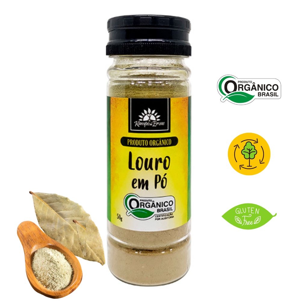 Comprar Louro em pó Seco Orgânico Tempero Kampo de Ervas Frasco 50gr ...