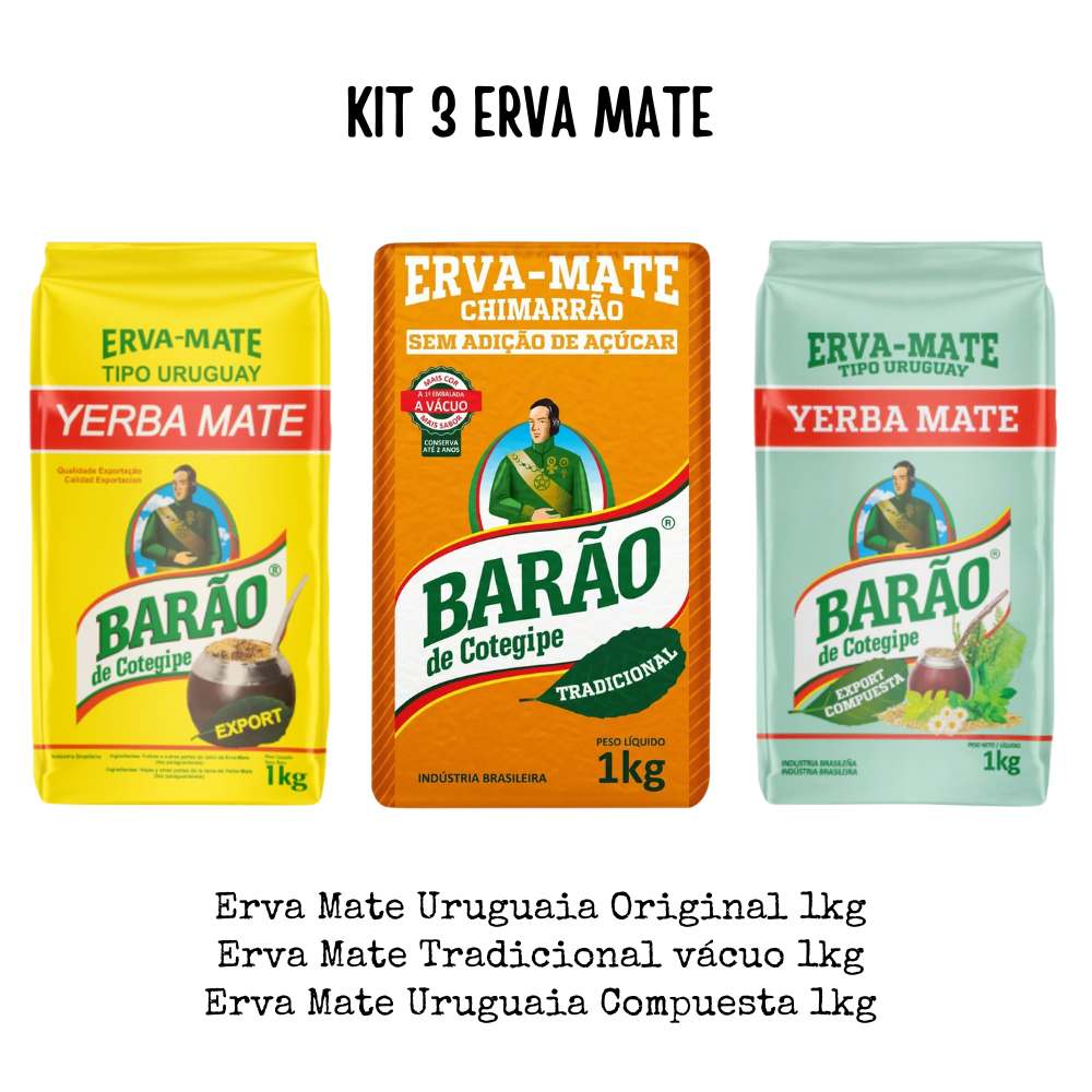 Comprar Kit 3 Erva Mate Uruguaia Export Compuesta Tradicion 1kg cada ...