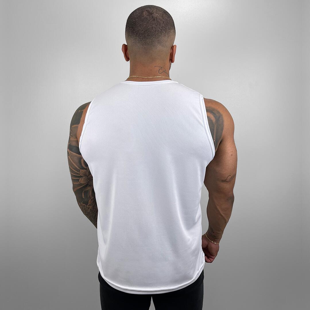 Comprar Regata masculina Machão dry fit Branco - Lisa - de R$28,40 a R ...