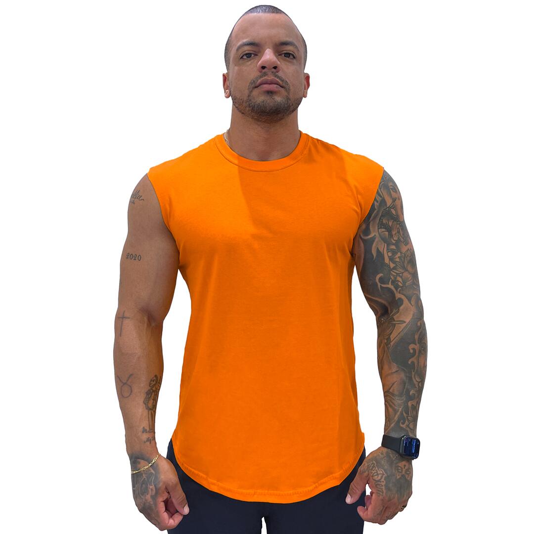 Comprar Camiseta Masculina Manga Japonesa em Algodão Laranja - Lisa ...