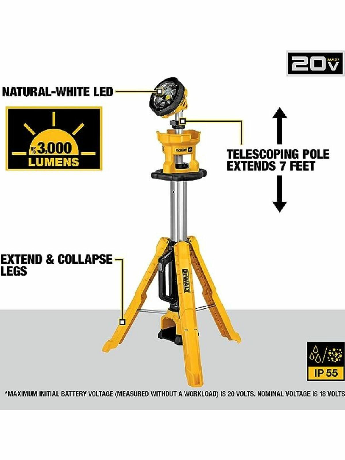 Torre De Iluminação 20v Max Profissional Dewalt DCL079B - R$2.789,00