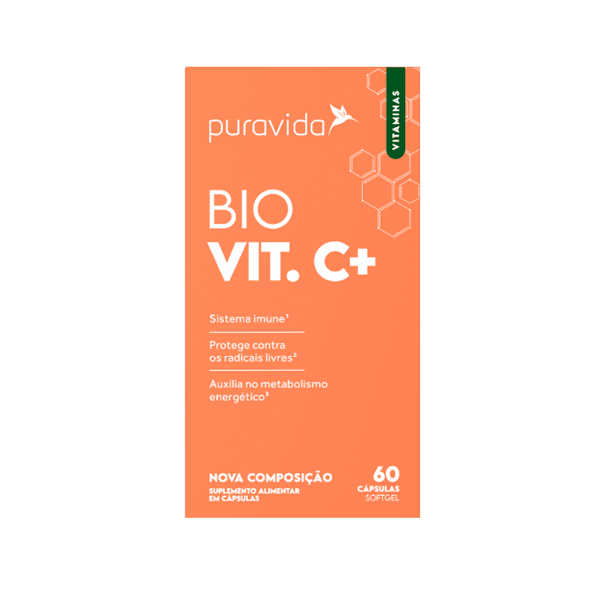 Comprar Bio Vit C+ Vitamina C 60 capsulas - Pura Vida - a partir de R ...