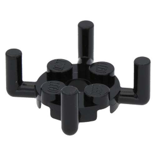 Comprar Lego Plate Redondo com 4 Braços Verticais - Preto - PN 65738 ...
