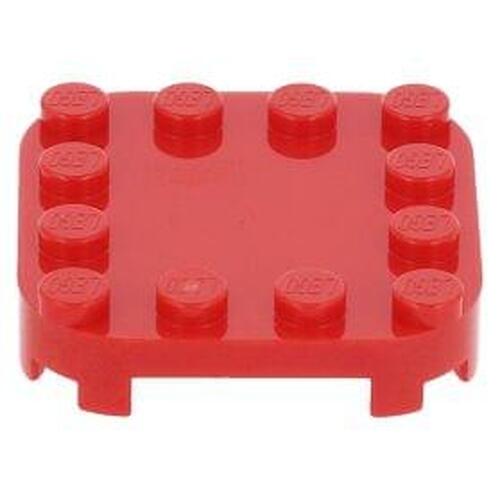 Comprar Lego Plate 4x4x0.7 C/ Cantos Arredondados e Studs na Borda - Vermelho - PN 66792 / CN ...