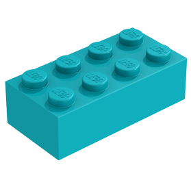 Comprar Lego Brick tijolo 2x4 - Turquesa - PN 3001 / CN 4143667 / ...
