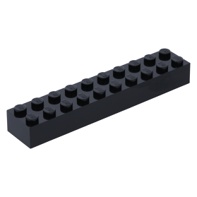 Comprar Lego Brick tijolo 2x10 - Preto - PN 3006 / 92538 / CN 300626 ...