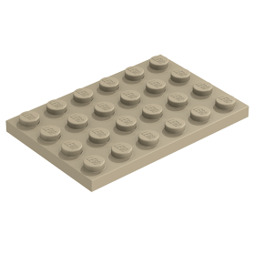 Comprar Lego Plate 4x6 - Bege Escuro - PN 3032 / CN 4266898 / 6167894 ...