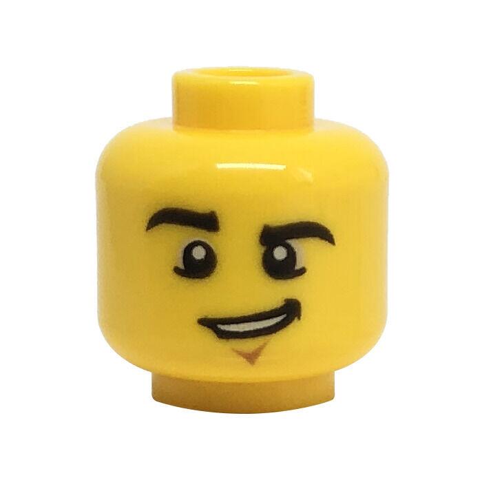 Comprar Lego Cabeça de Minifigura Masculina Sorriso p/ o Lado - Amarelo ...