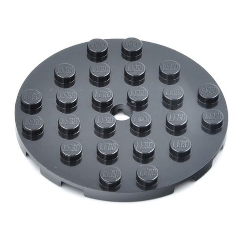 Comprar Lego Plate Redondo / Round 6x6 com furo - Preto - PN 11213 / CN ...