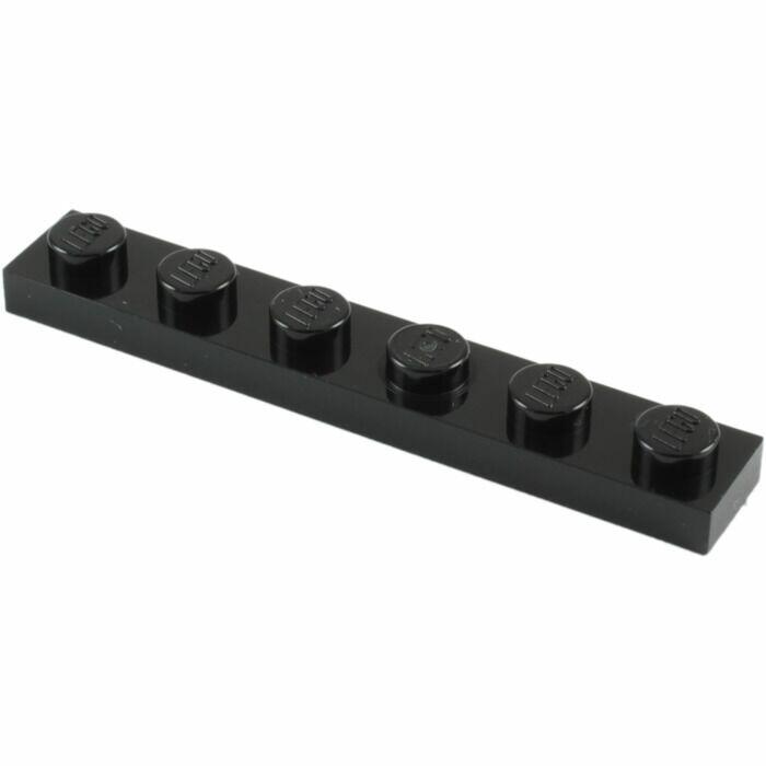 Comprar Lego Plate 1x6 - Preto - PN 3666 / CN 366626 - a partir de R$1,53