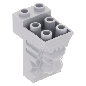 Comprar Lego Brick tijolo 2x3x3 c/ Escultura de Leão - Cinza Claro - PN ...
