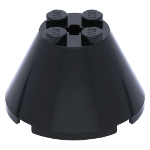 Comprar Lego Cone 4x4x2 com Furo para Eixo - Preto - PN 3943 / CN ...